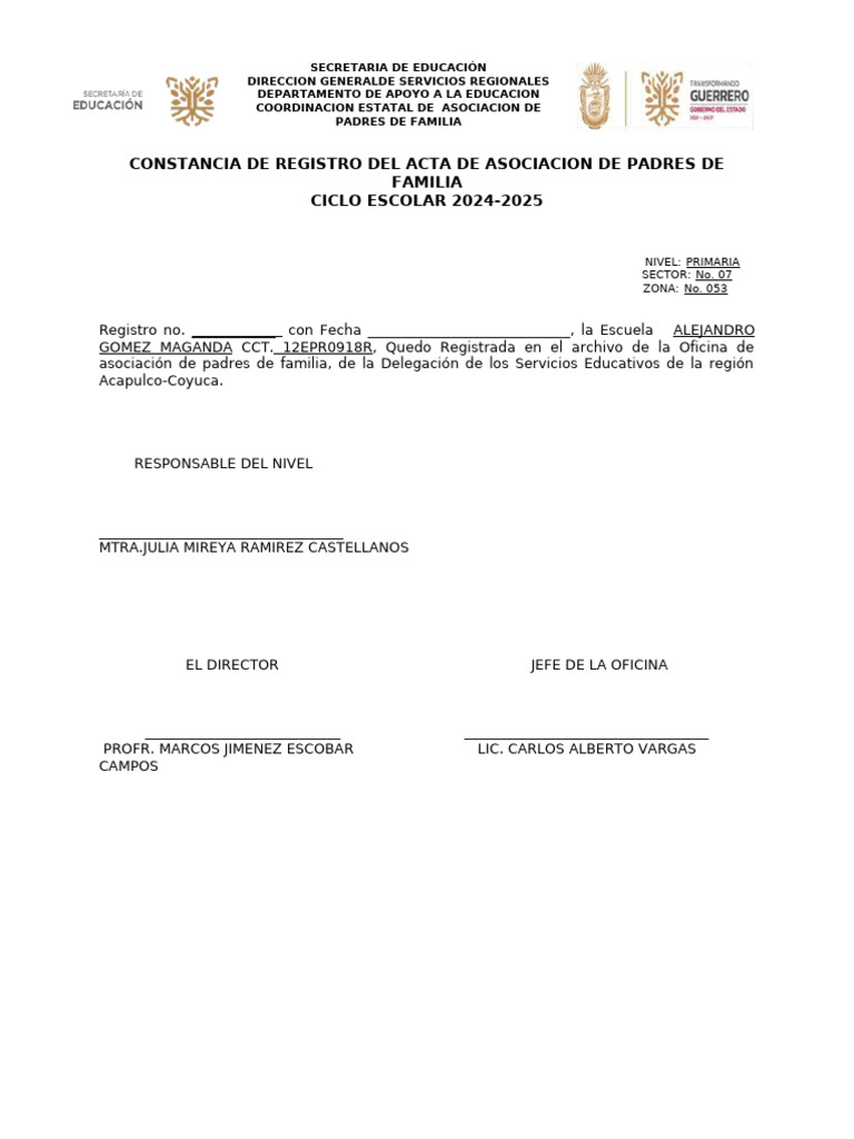 CONSTANCIA DE REGISTRO MOD | PDF