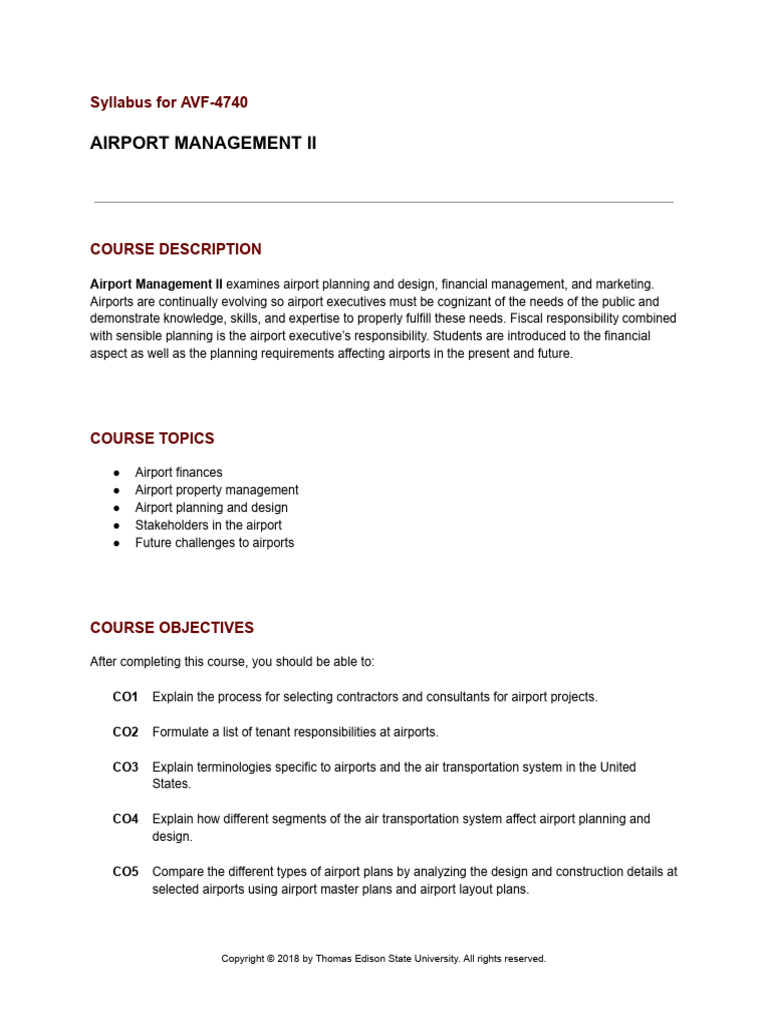 Preview Syllabus - AVF-4740-jun18 - Google Docs | PDF