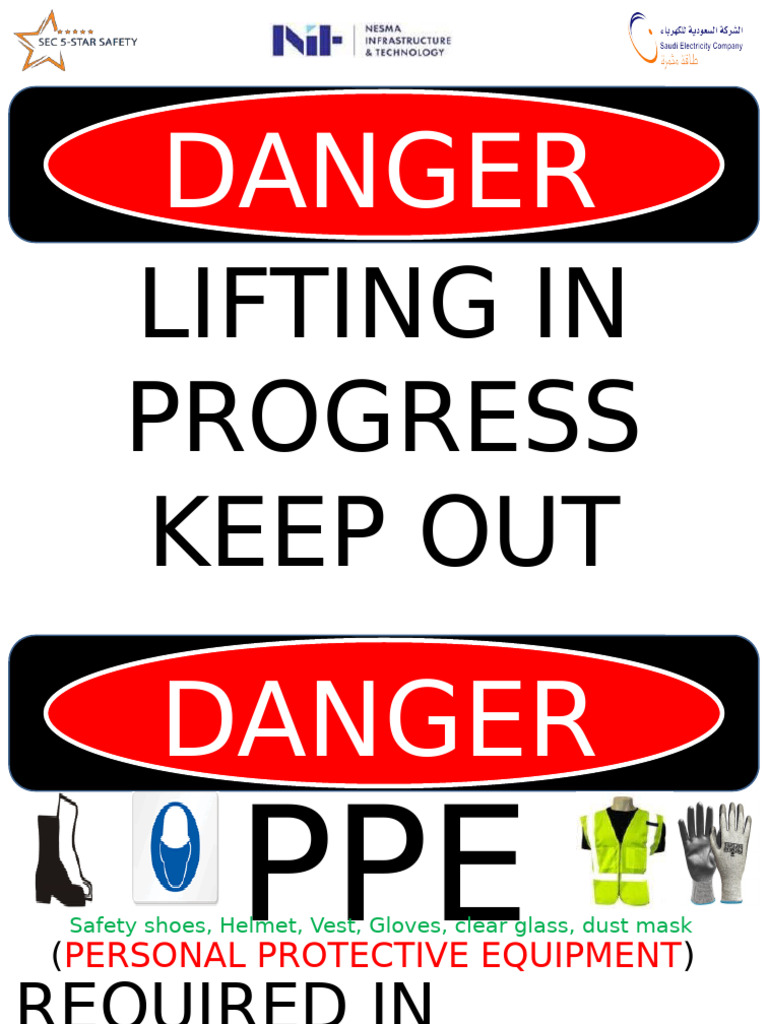 SIGNAGES | PDF | Personal Protective Equipment | Occupational Safety ...