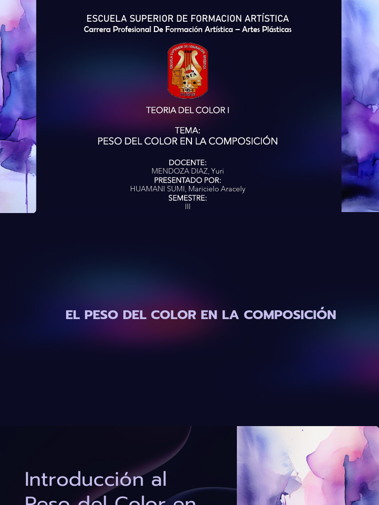 Peso del Color en la Composición | PDF | Color | Composición (artes ...