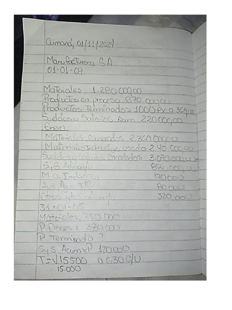 Ejercicio Ejemplo Cosots | PDF