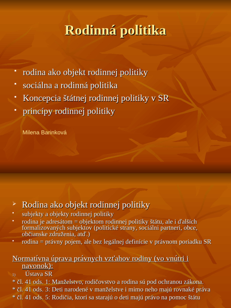 Rodinna Politika | PDF