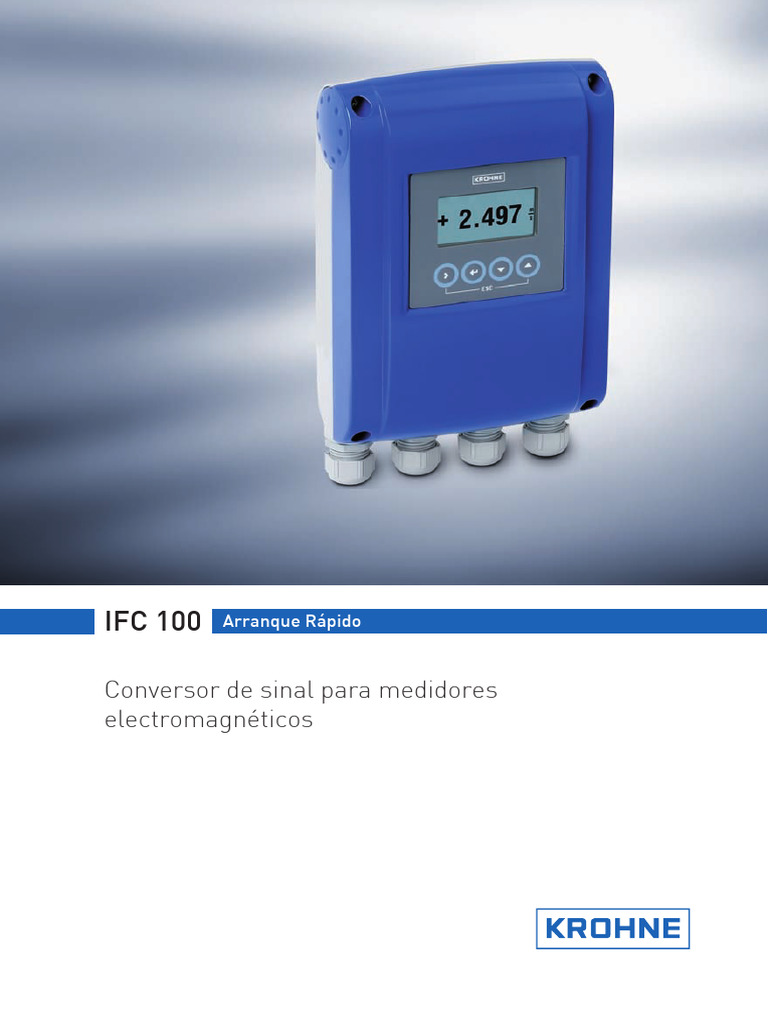 Manual Medidor de Vazao QS - IFC100 - PT - 080625 | PDF | Fonte de energia