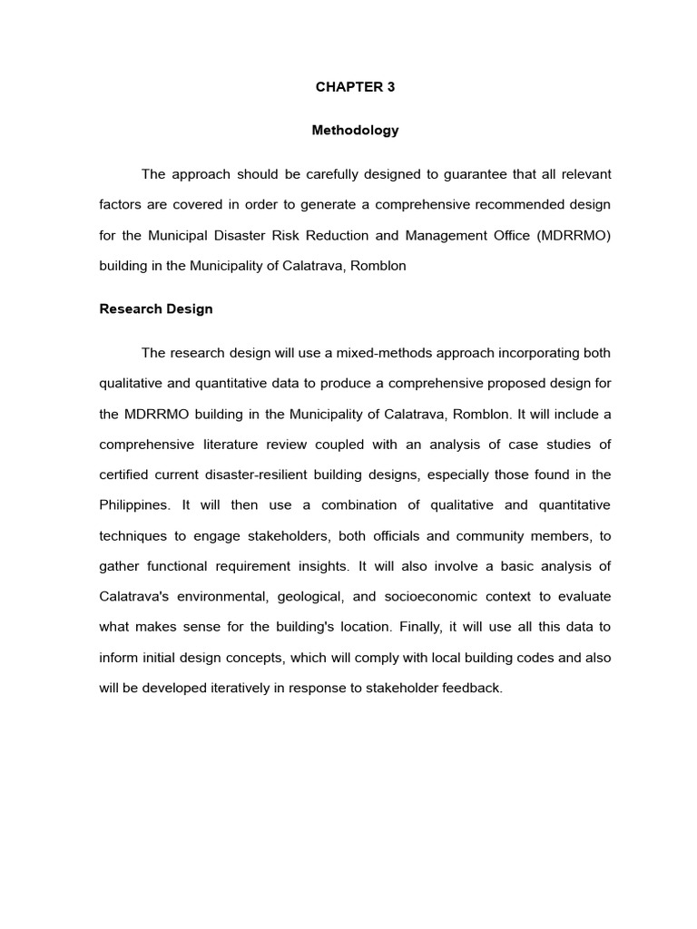 MDRRMO Building Design Methodology | PDF