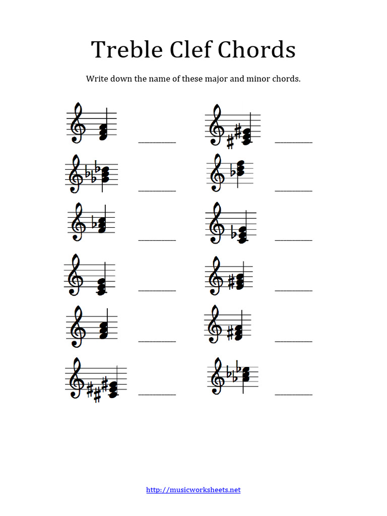 Treble Clef Chords | PDF