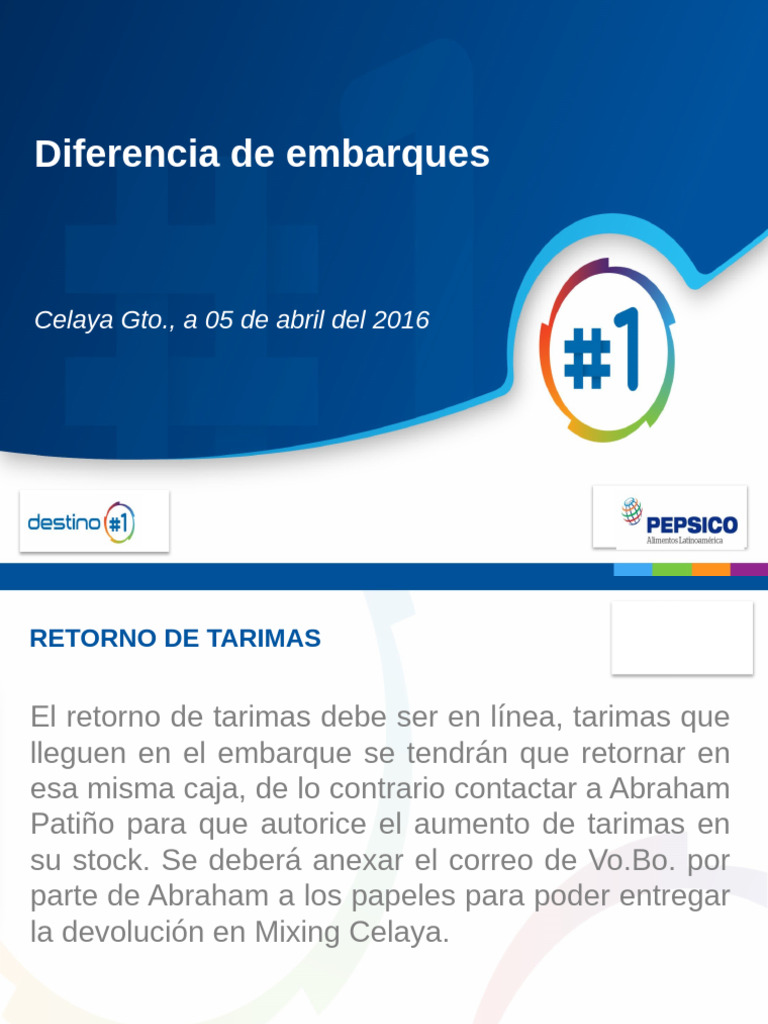 Diferencia de Embarques | PDF