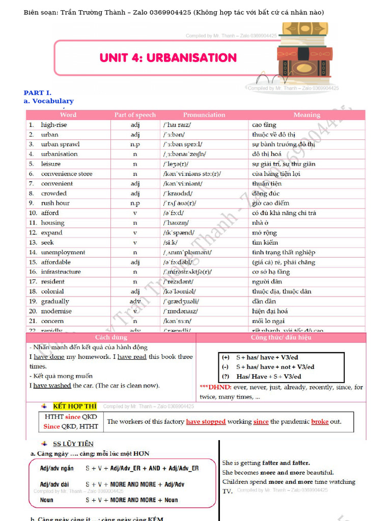 Unit 4- Global Success (HS) | PDF | Cost Of Living | Urbanization