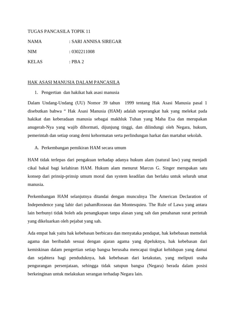Tugas Pancasila Topik 11 | PDF