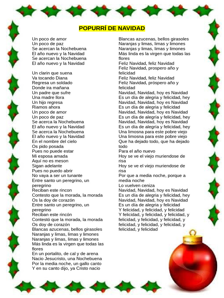 Popurrí de Navidad | PDF | Navidad