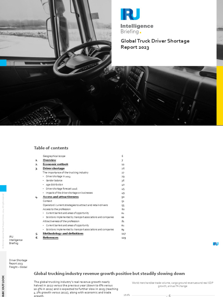 IRU Global Truck Driver Shortage Report 2023 - Preview | PDF ...