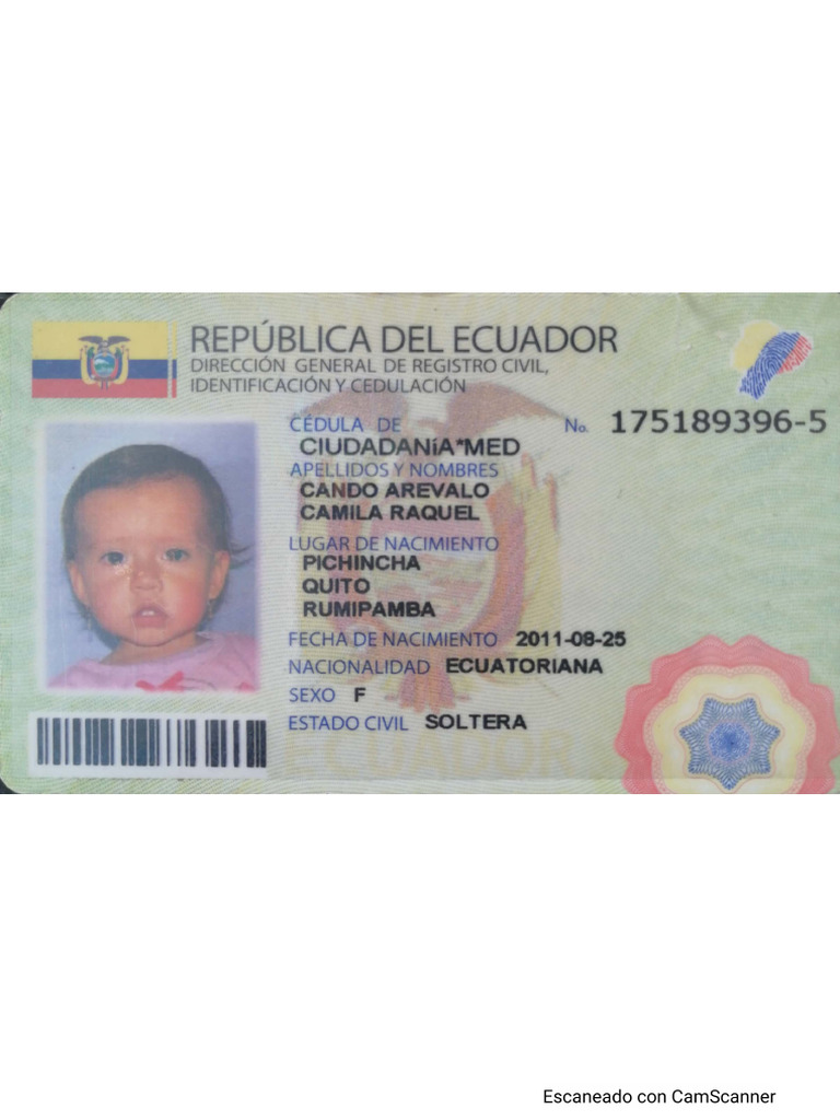 Cédula Camila Cando | PDF