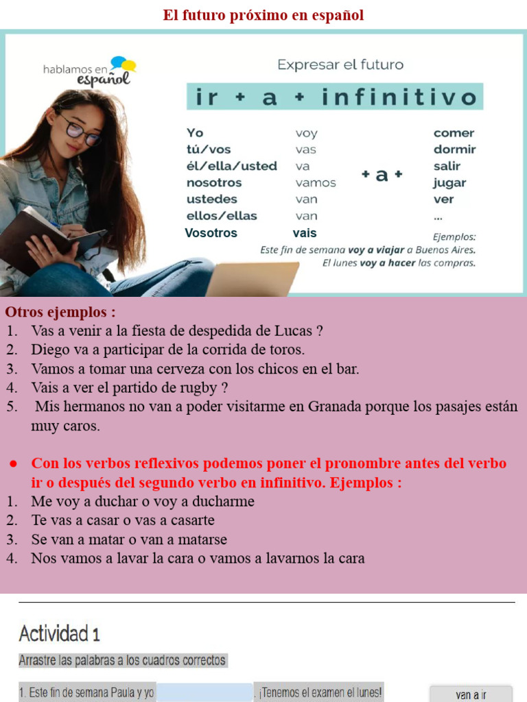 El futuro próximo en español | PDF
