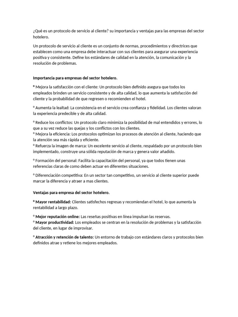 Qué Es Un Protocolo de Servicio Al Cliente | PDF | Calidad (comercial) | Servicio al Cliente