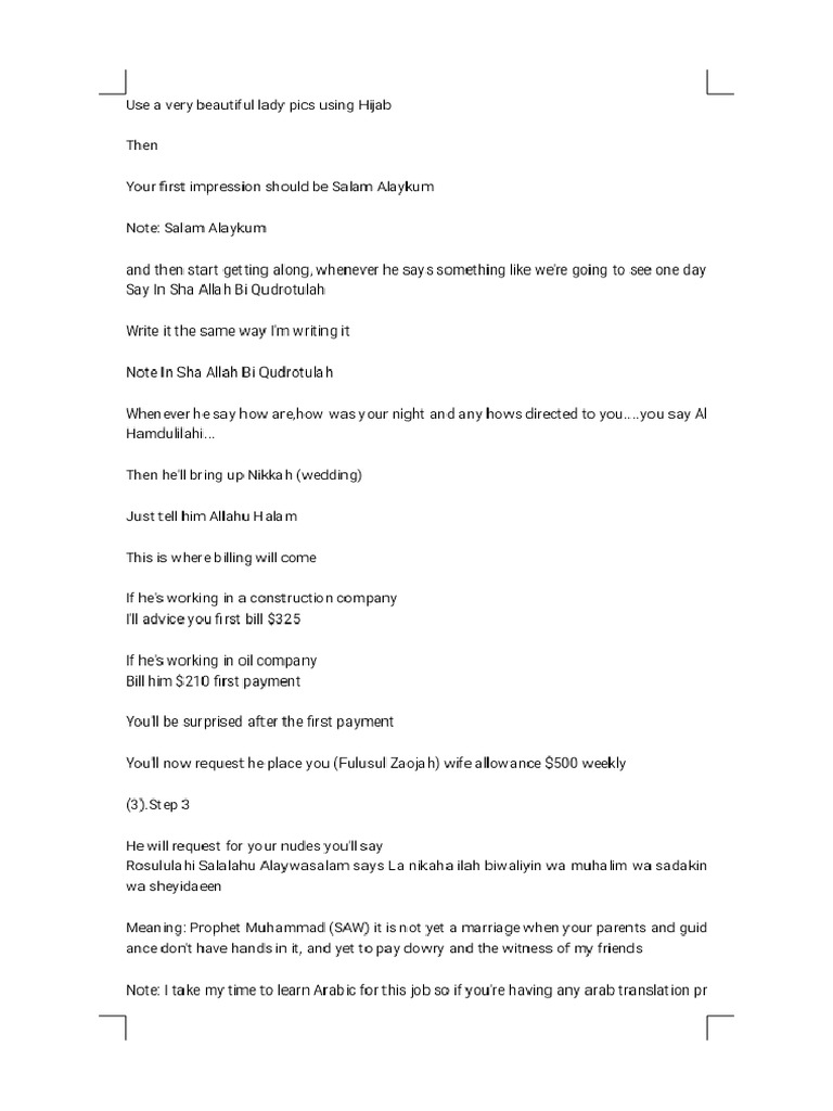 ARAB DATING FORMAT 2 DOC - Phoenix | PDF