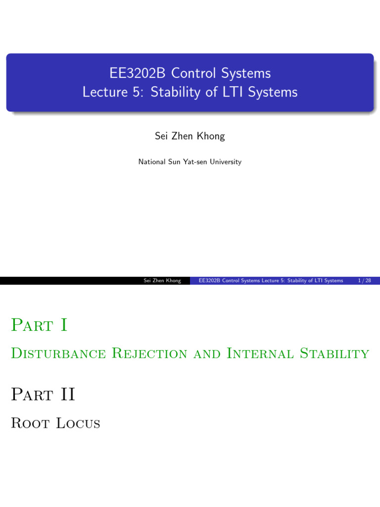 EE3202B_Lecture5 | PDF | Control Theory | Applied Mathematics EE3202B_Lecture5 | PDF | Control Theory | Applied Mathematics