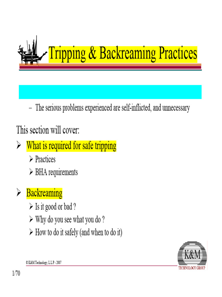 13K2. Tripping & Backreaming Practices | PDF | Drilling