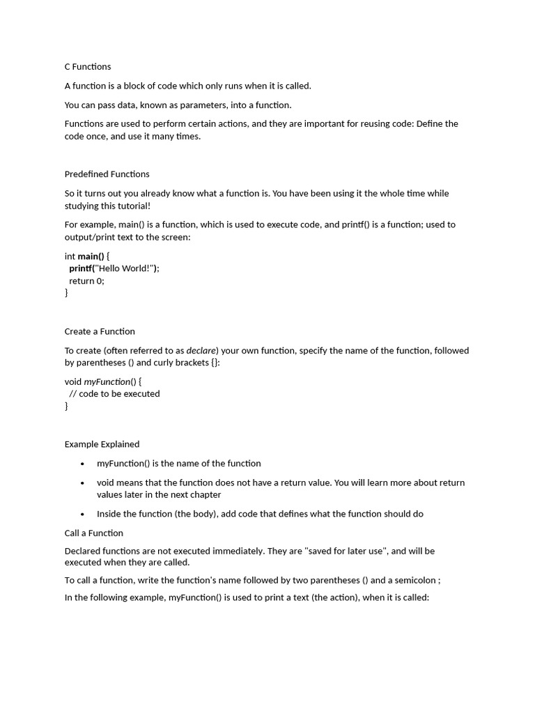 Functions & oral exams | PDF | Parameter (Computer Programming) | Control Flow