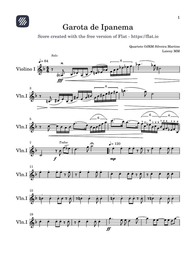 Garota de Ipanema Vln. 1 | PDF