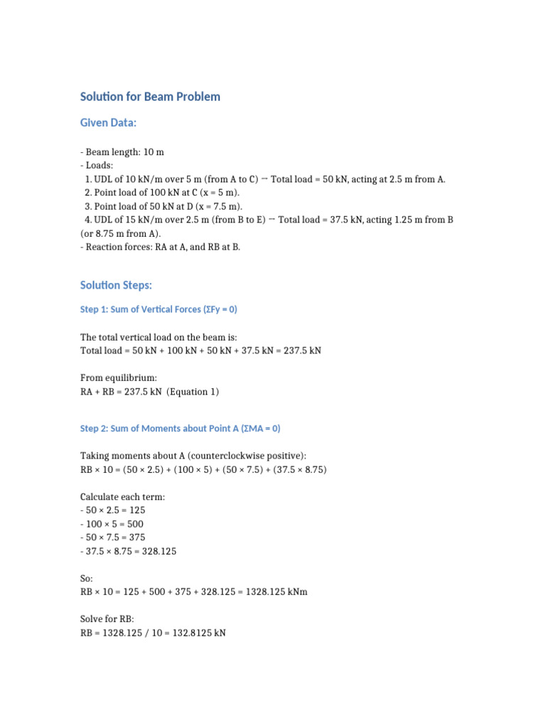 Beam_Problem_Solution | PDF