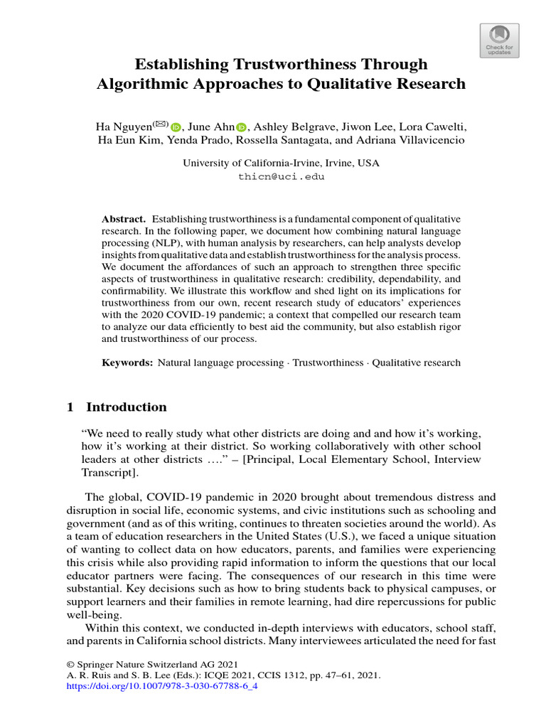 Trustworthiness in Qualitative Research | PDF | Qualitative Research ...