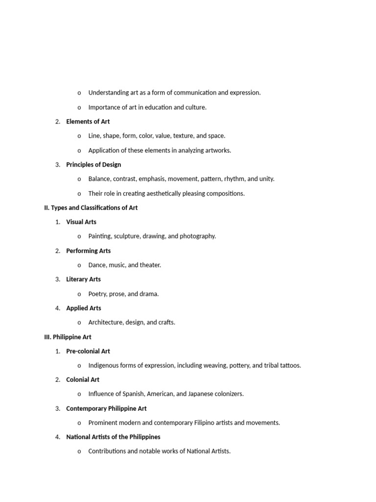 Art Appreciation LET Review Guide | PDF | The Arts | Learning
