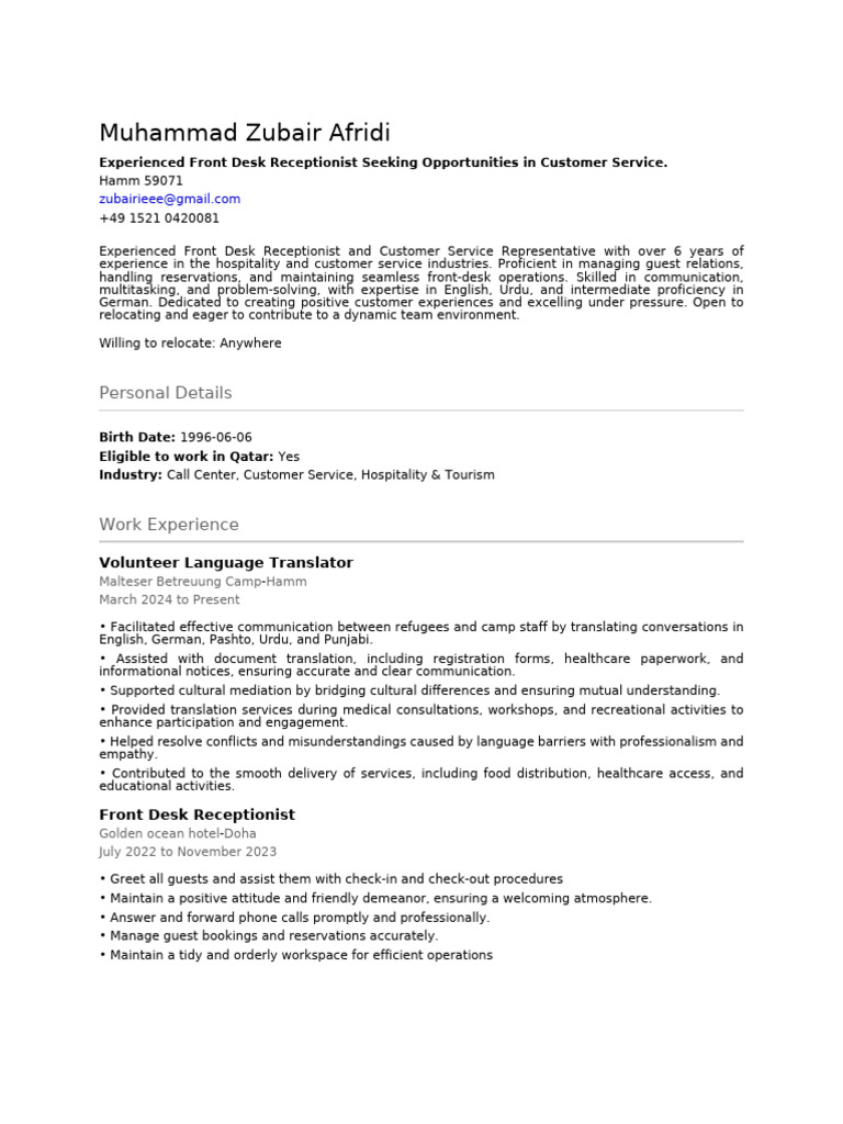 Muhammad Zubair Afridi 1 | PDF | Communication