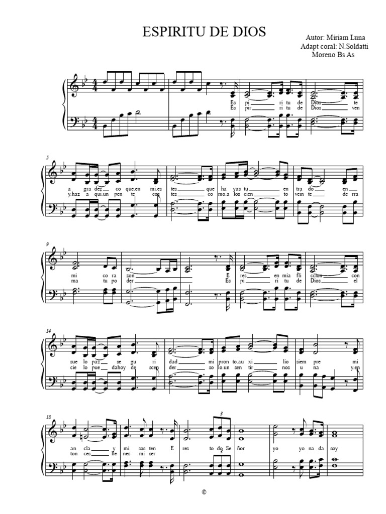 Espiritu de Dios Coro Term | PDF