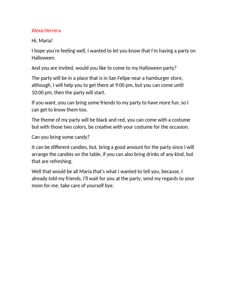 Writing An Invitation | PDF