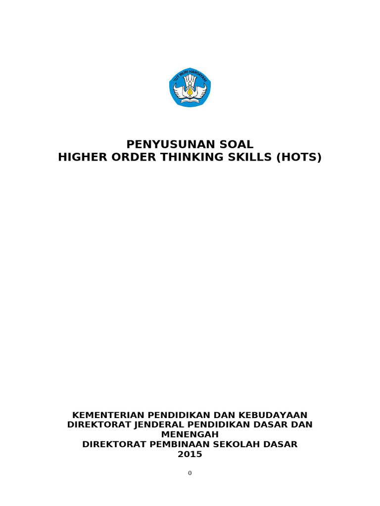 PANDUAN PENYUSUNAN KISI-KISI DAN SOAL HOTS REV | PDF