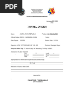 Travel Order 2025 | PDF