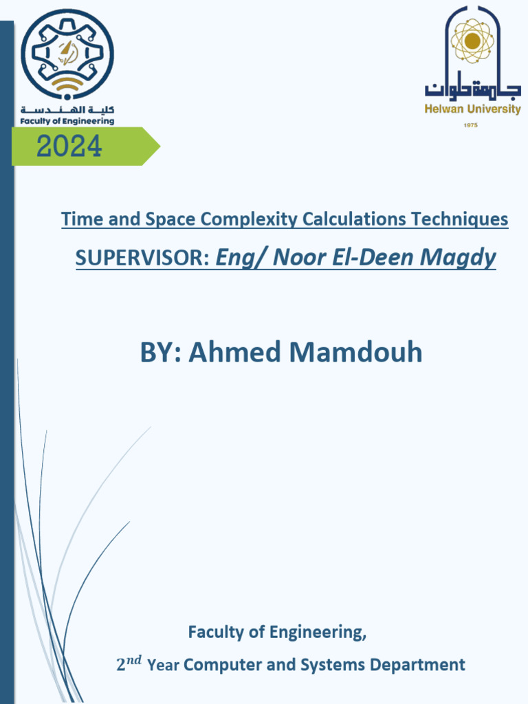 Time and Space Complexity Calculations Techniques | PDF | Time Complexity | Logarithm