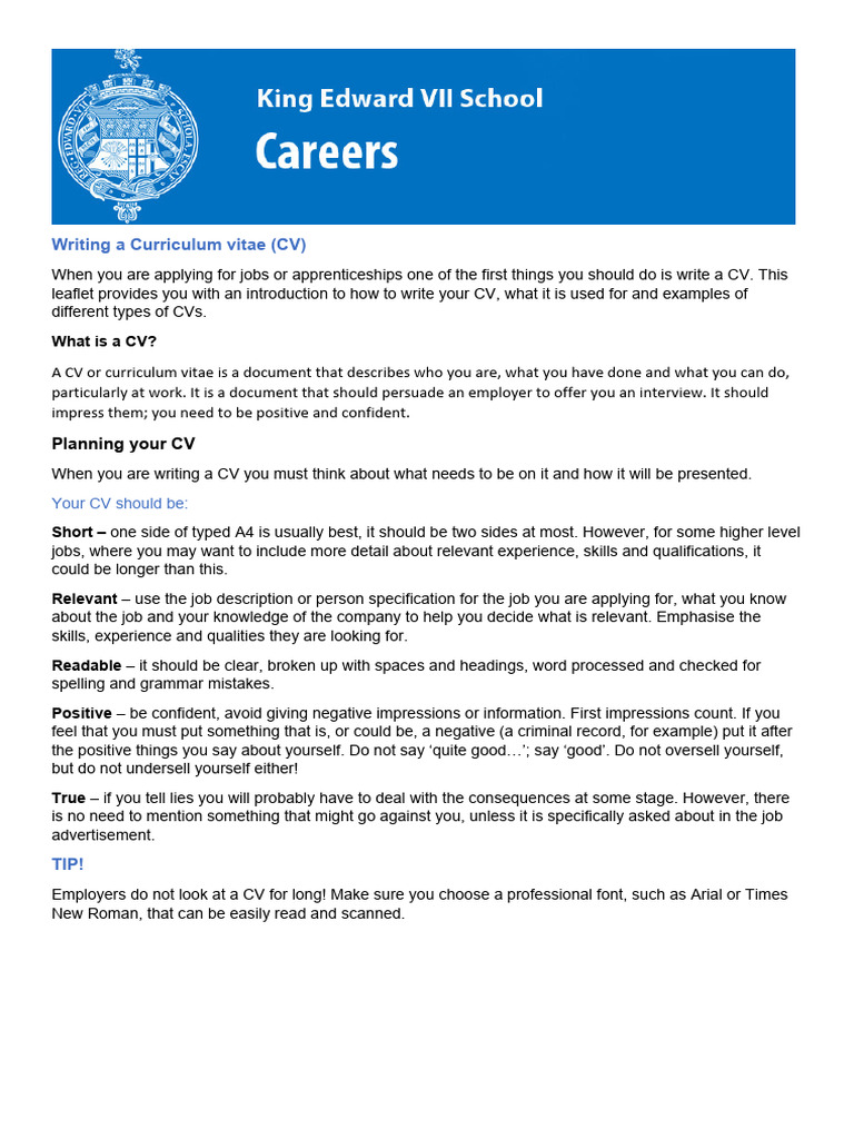 CV Tips 2 | PDF