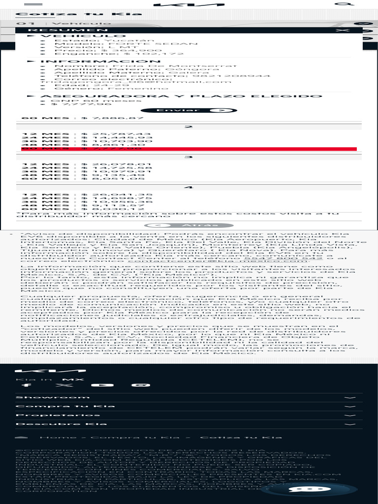 Cotiza Tu Kia Kia México | PDF | Derechos de autor