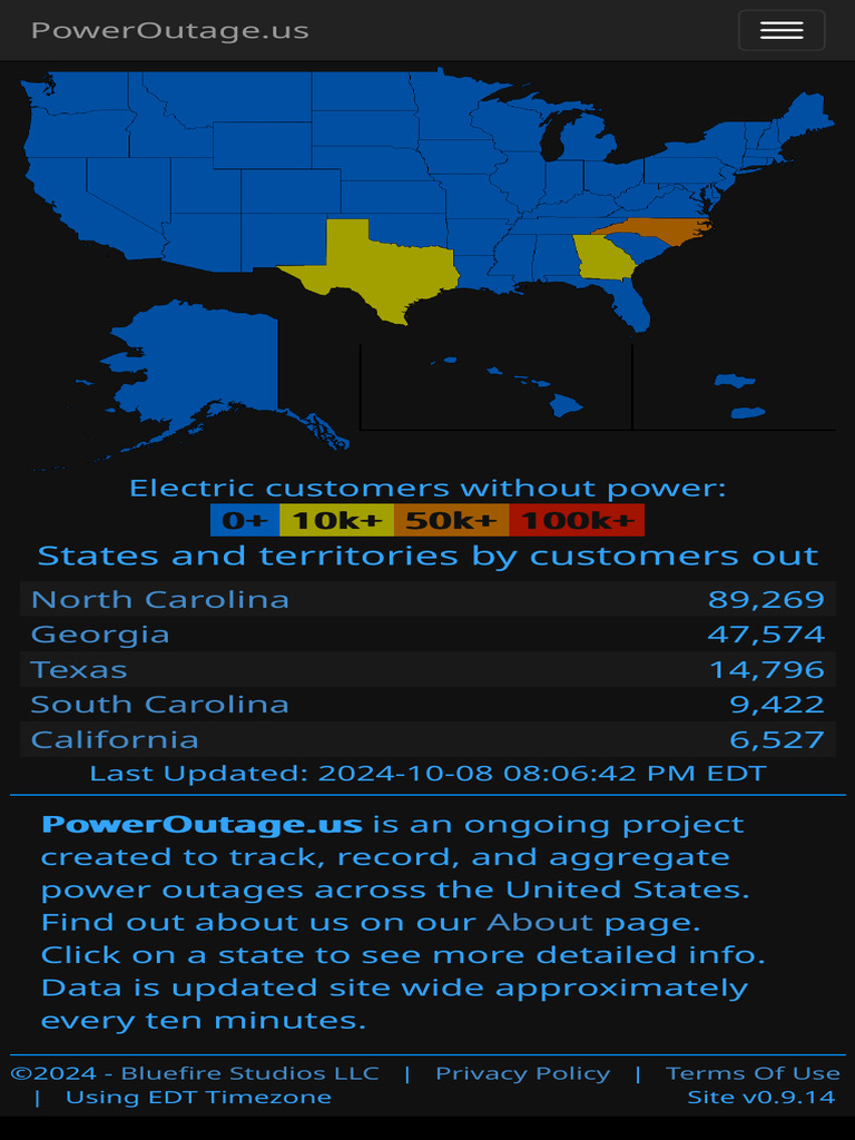 United States Power Outage Map | PDF