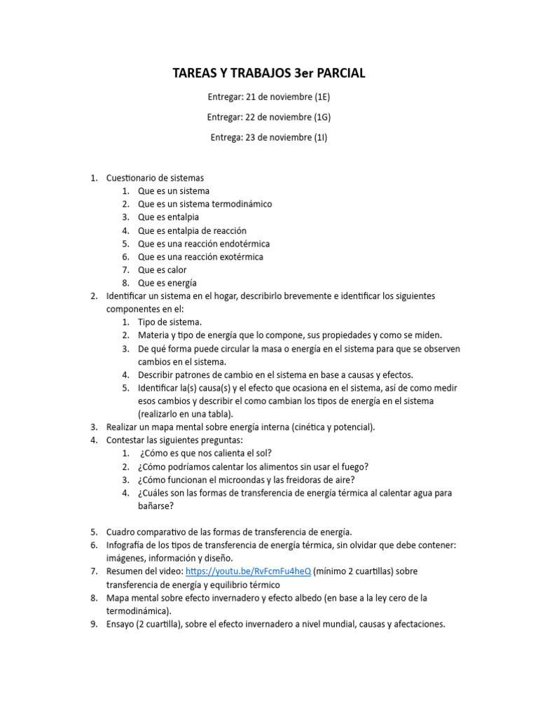 Tareas 3 | PDF | Entalpía | Química Física