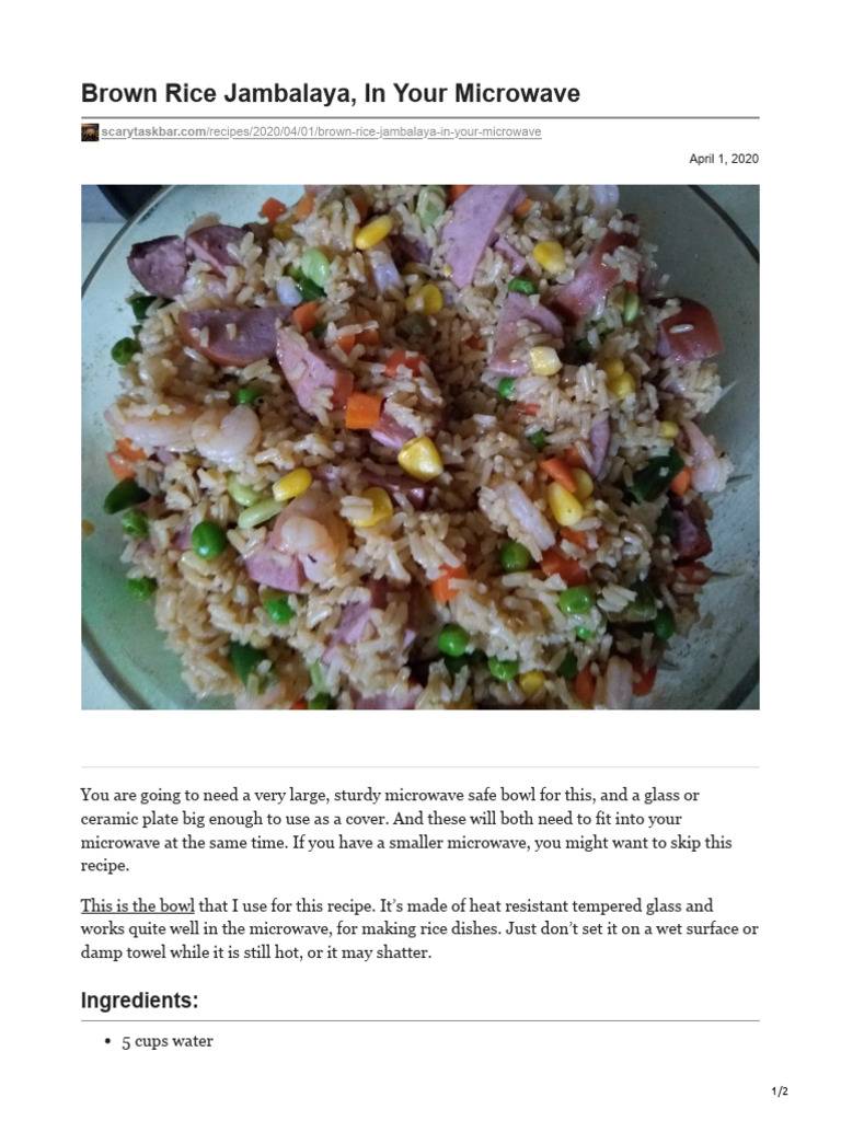 Brown Rice Jambalaya | PDF