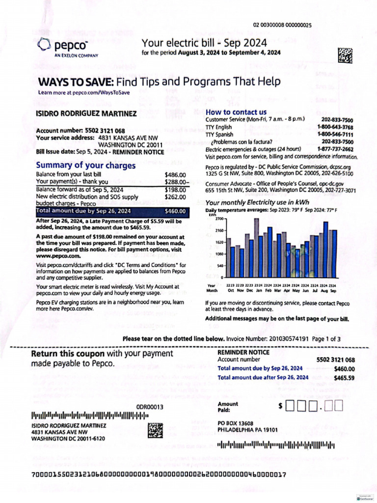 Pepco September | PDF