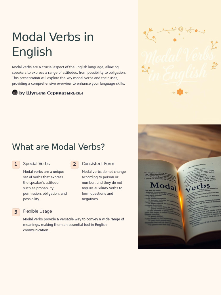 Modal Verbs in English | PDF | Verb | Linguistics