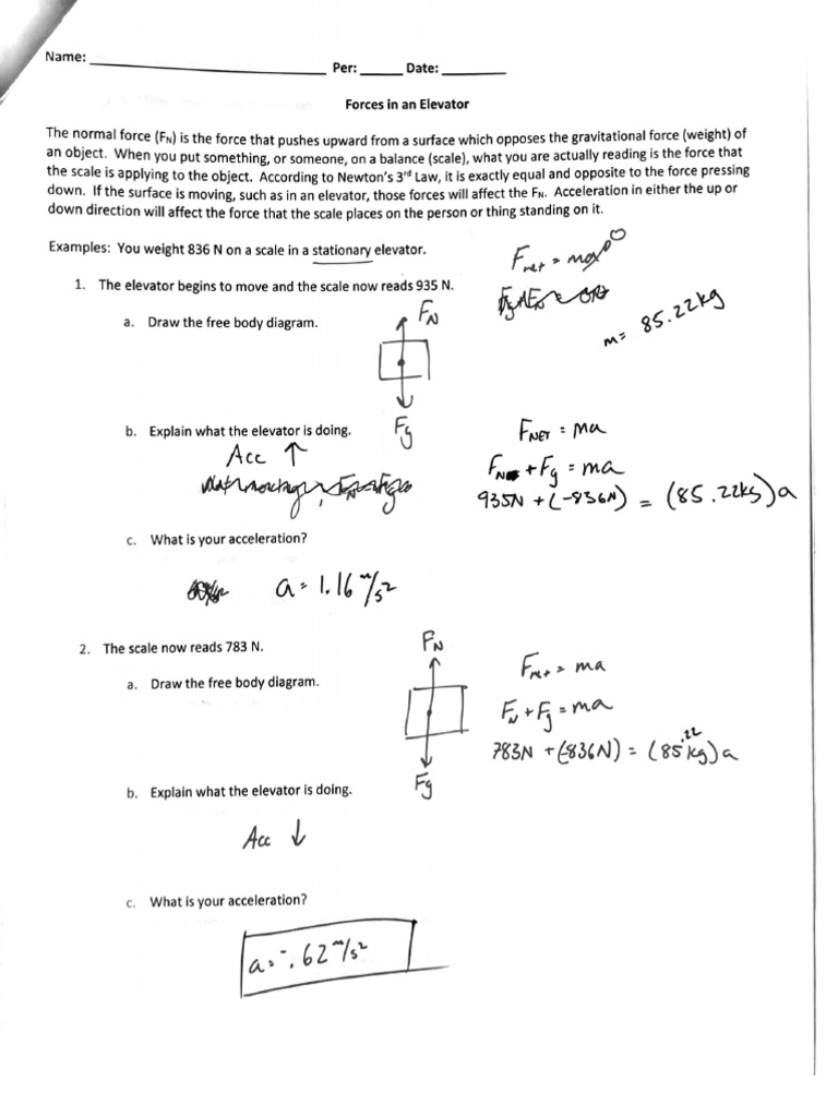 Elevator Problems Key P3 4 | PDF