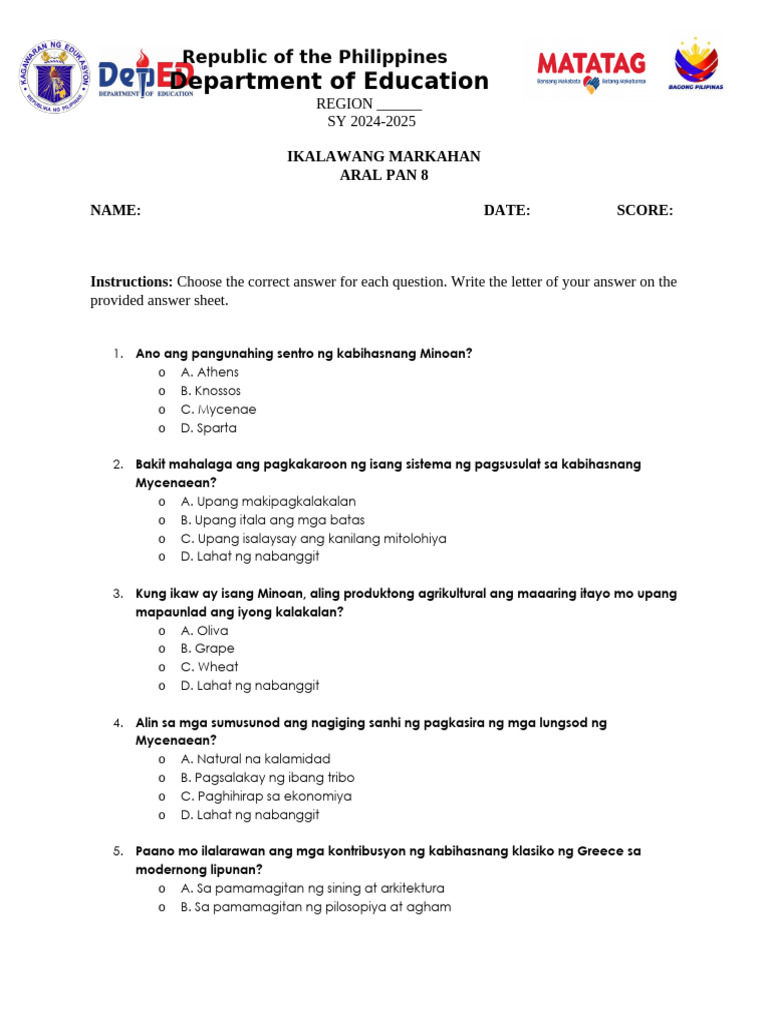 Aral Pan 8 | PDF