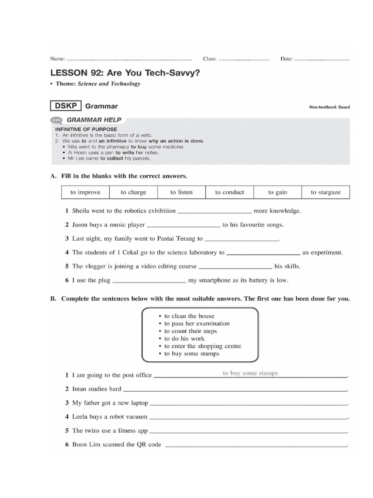 grammar form1 7feb | PDF
