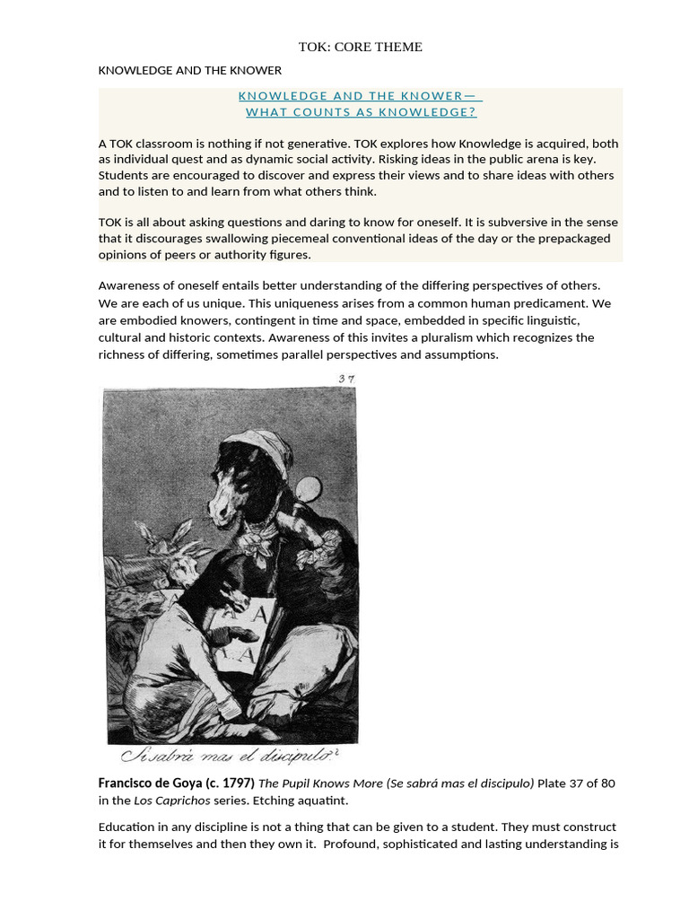 Knowledge and The Knower | PDF | Knowledge | Cognitive Science