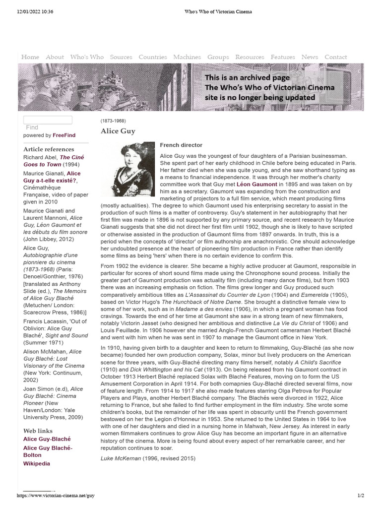 Who's Who of Victorian Cinema | PDF