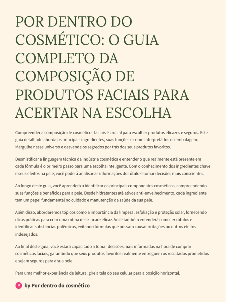 eBook Gamma Produtos Faciais Deborah Fernandes | PDF | Vitamina ...