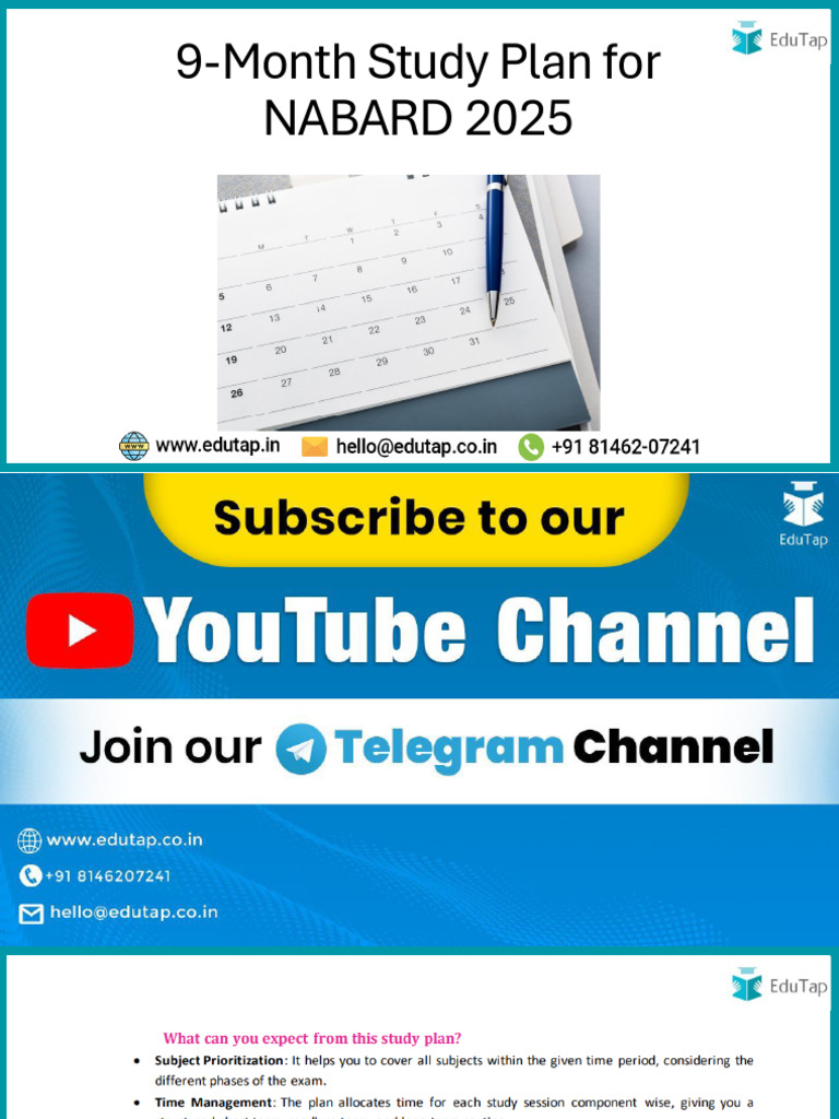 Study Plan for NABARD | PDF