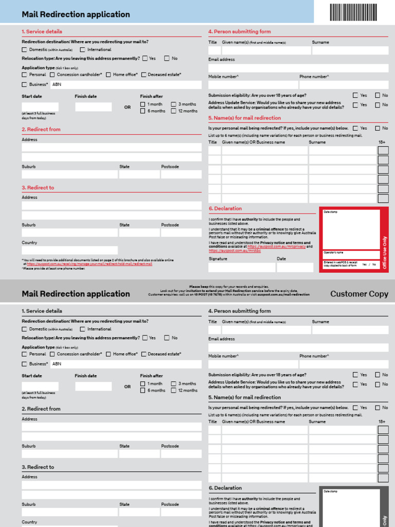 Application To Redirect Mail Formggss | PDF