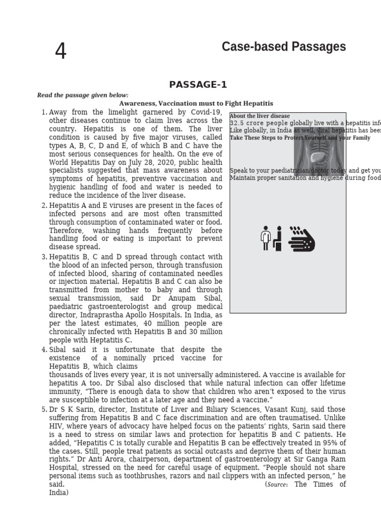 Case Based Passage Class 12th 2024 | PDF | Influenza A Virus Subtype H5 N1 | Influenza