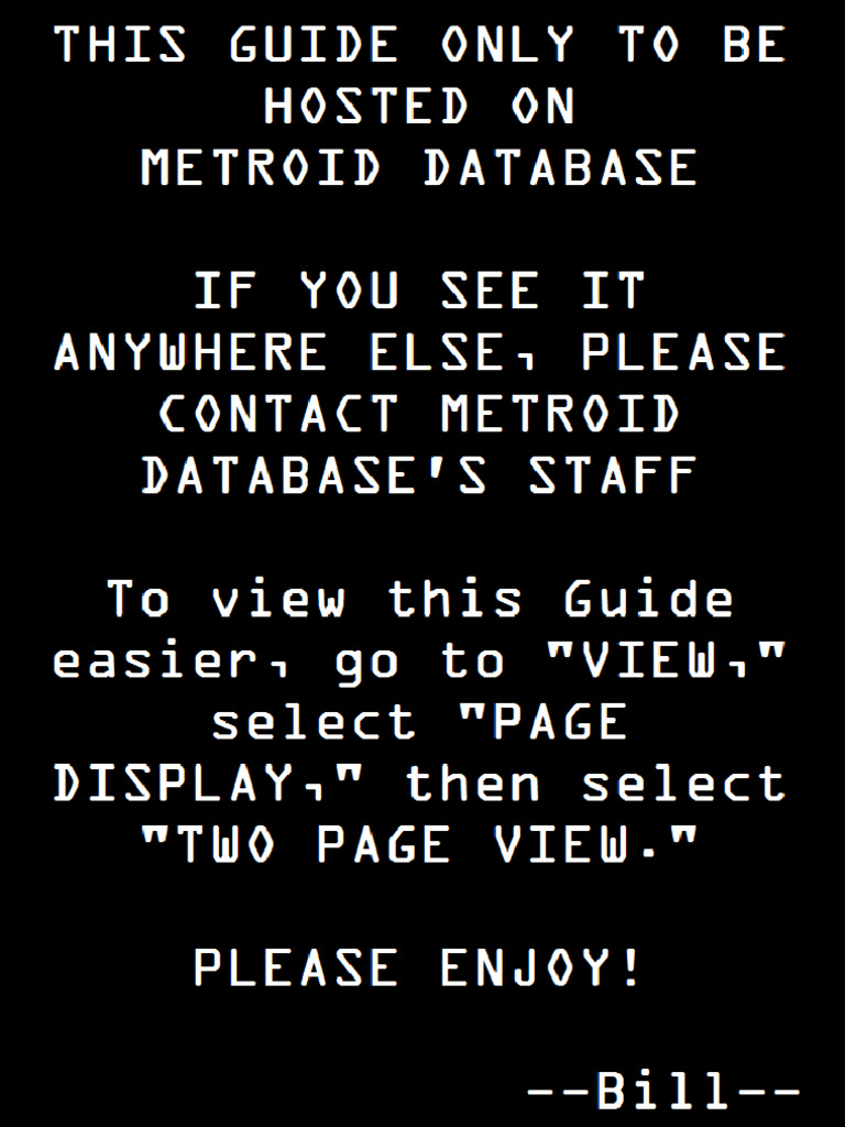 Metroid II Unofficial Players Guide | PDF