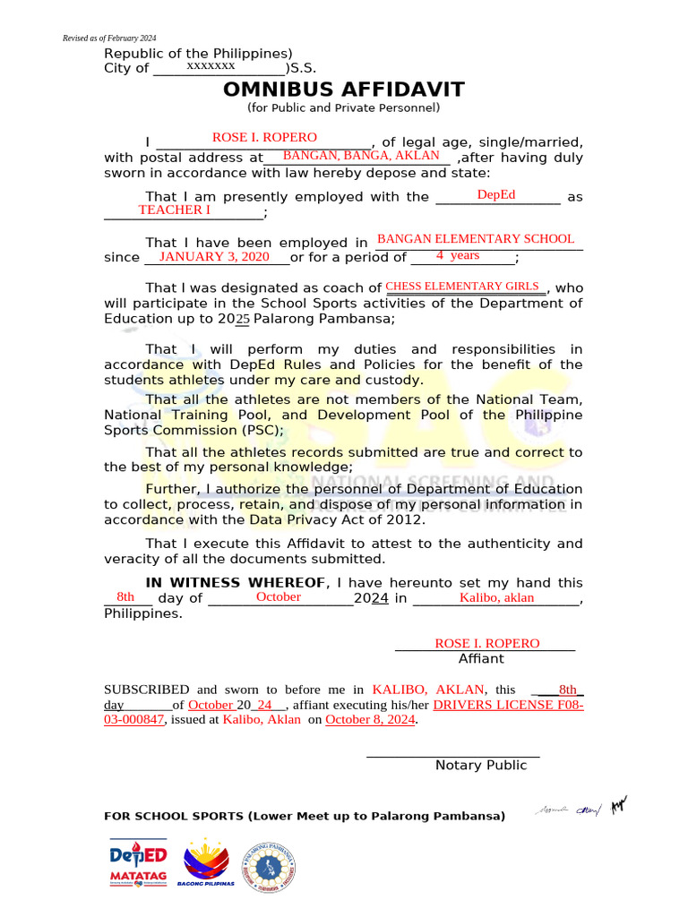 Omnibus-Affidavit Edited - Final | PDF | Affidavit | Government