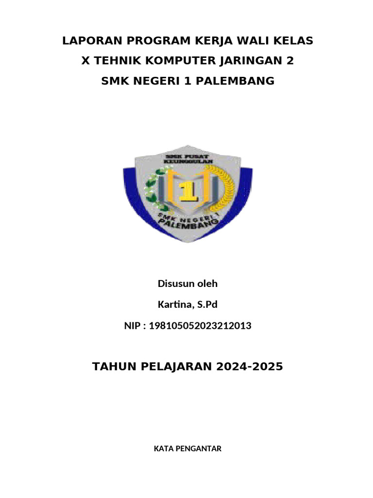 New LAPORAN PROGRAM KERJA WALAS PMM Kartina | PDF